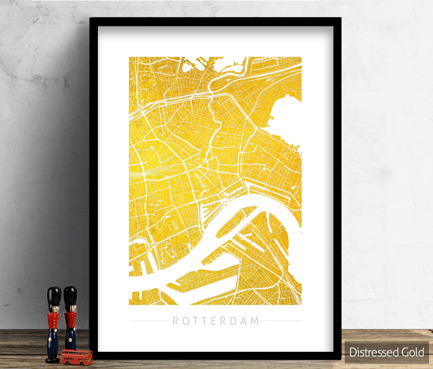 Rotterdam Map City Street Map of Rotterdam Netherlands - Etsy