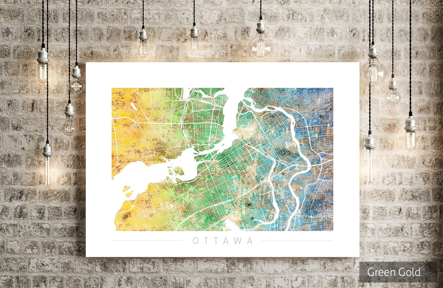 Ottawa Map City Street Map of Ottawa Ontario Art Print - Etsy