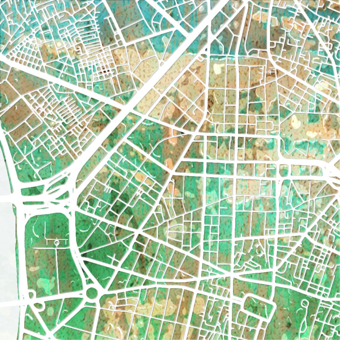 Cairo Map City Street Map of Cairo Egypt Art Print - Etsy