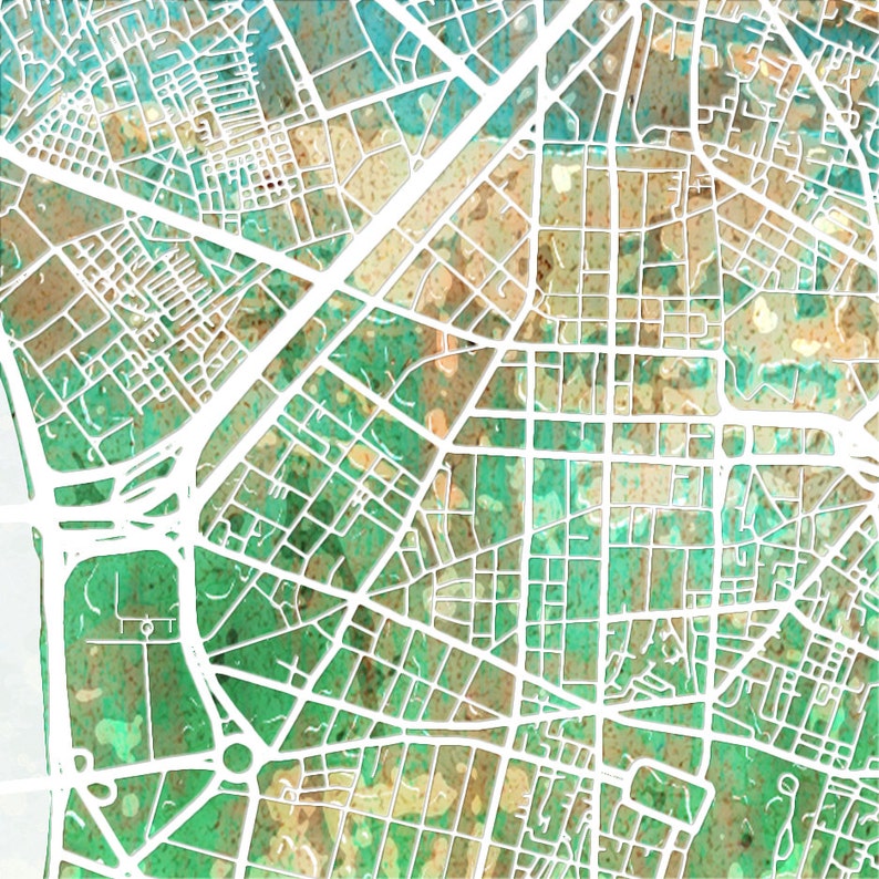 Cairo Map City Street Map of Cairo Egypt Art Print - Etsy