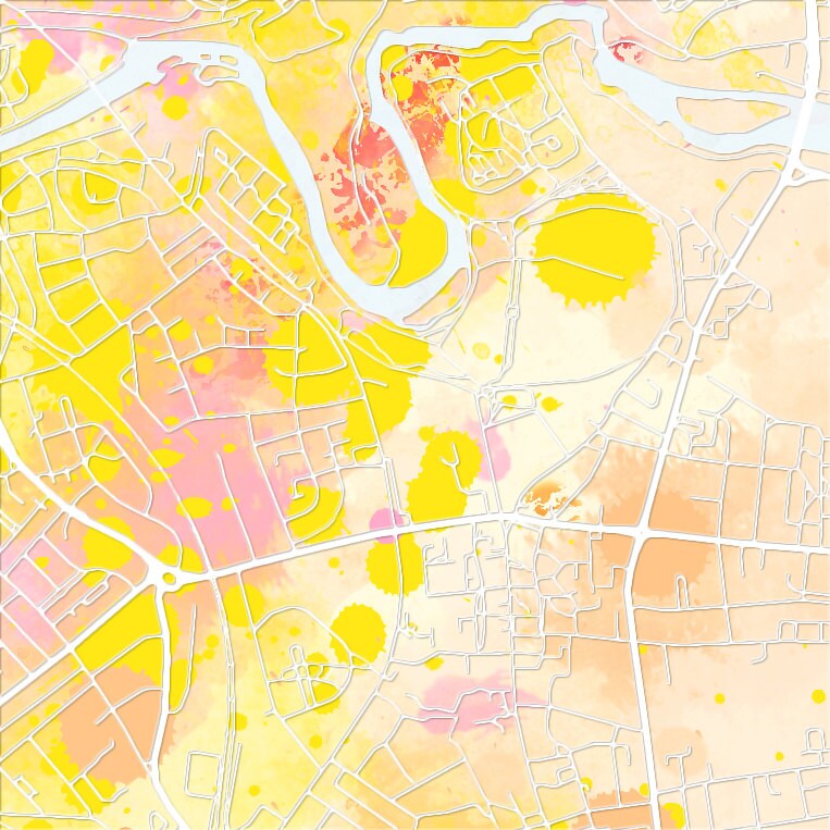 Aberdeen Map City Street Map of Aberdeen Scotland Art - Etsy