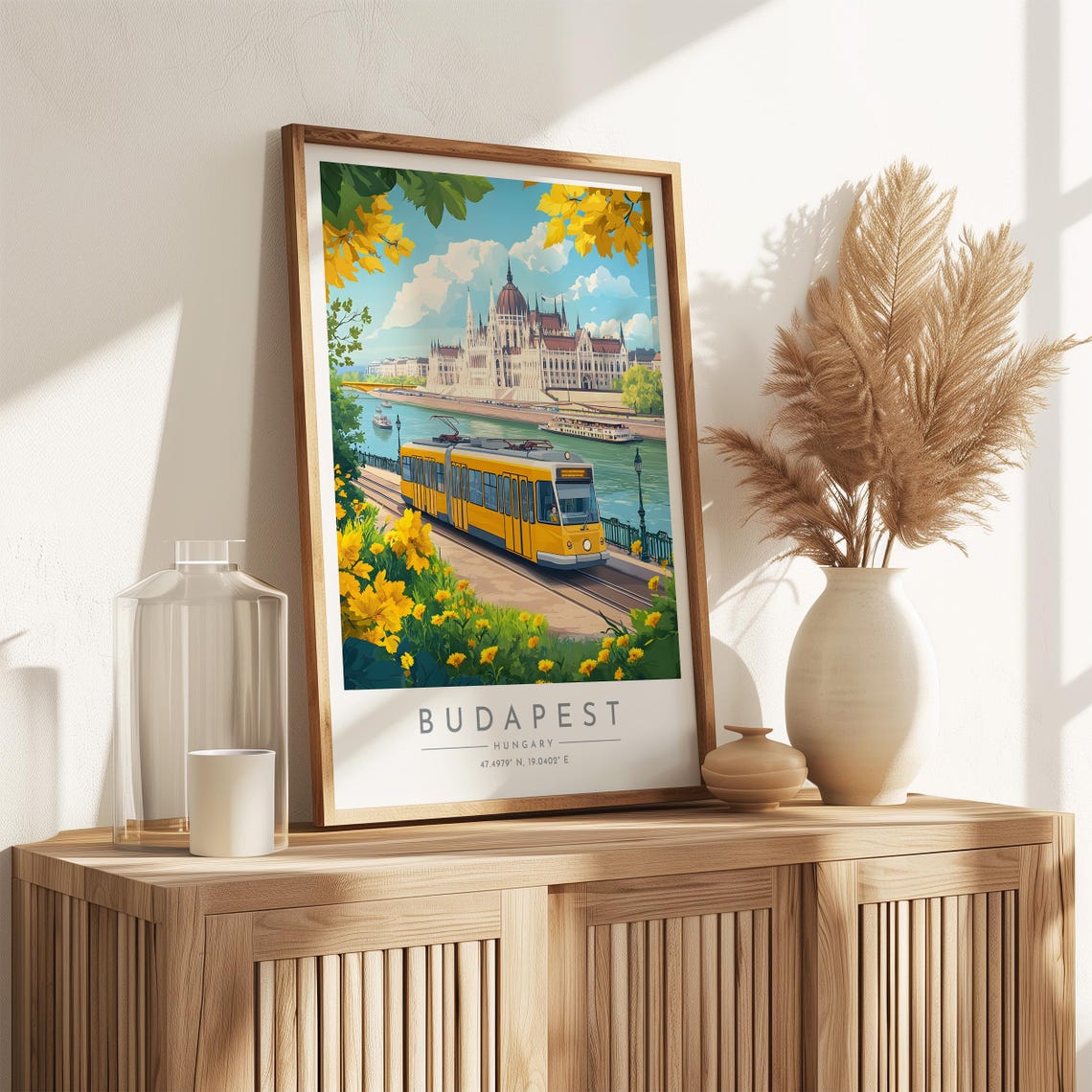 Budapest Travel Poster - Hungary, Budapest Print, Home Decor, Print ...
