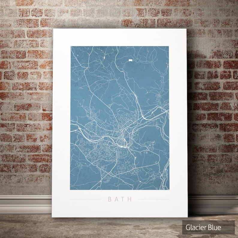 Bath Map City Street Map of Bath England Art Print | Etsy
