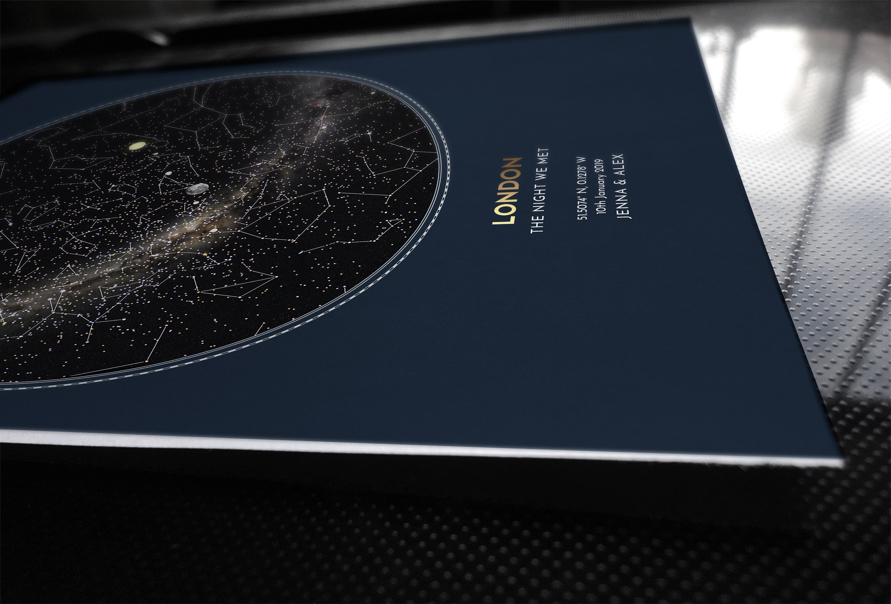 Custom Star Map NIGHT SKY on BLUE Personalised Star Map - Etsy