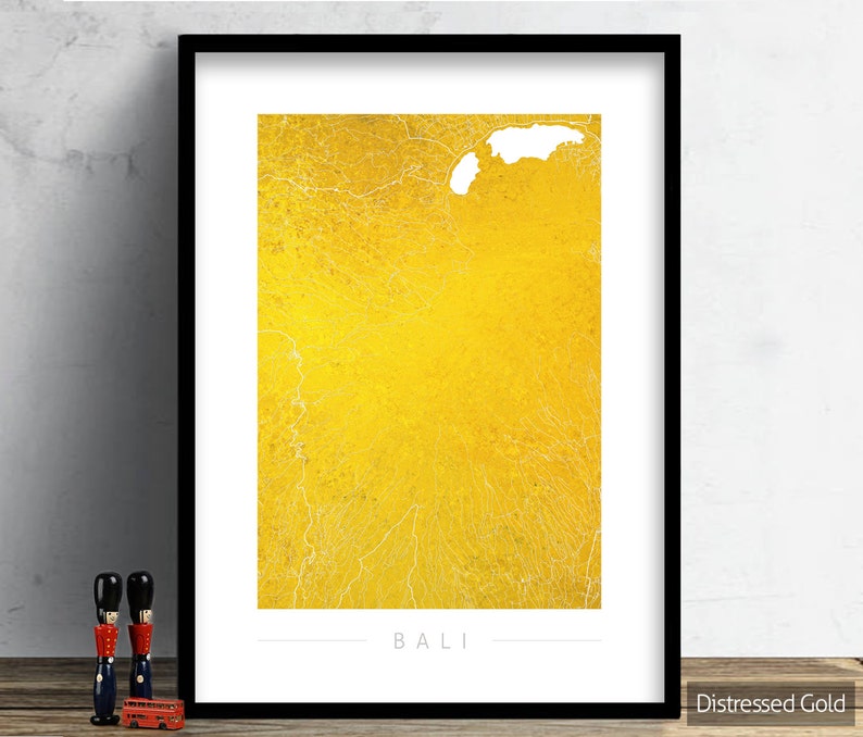 Bali Map City Street Map of Bali Indonesia Art Print | Etsy