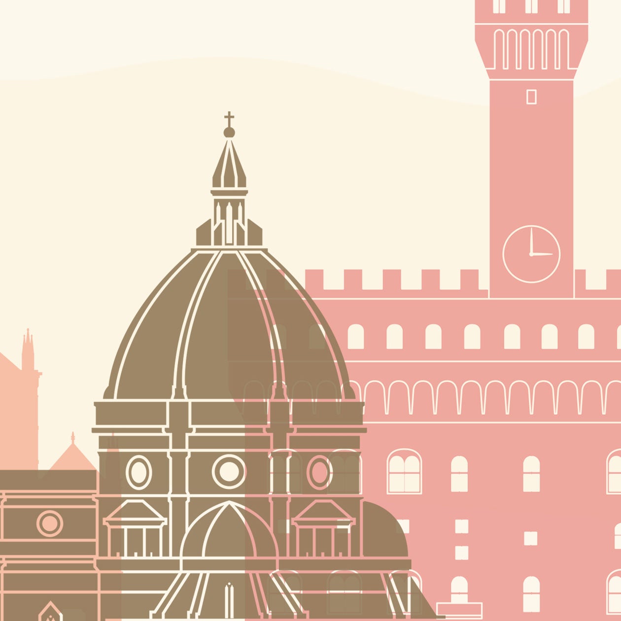 Florence Skyline Print Watercolor Print Firenze Italy Wall | Etsy