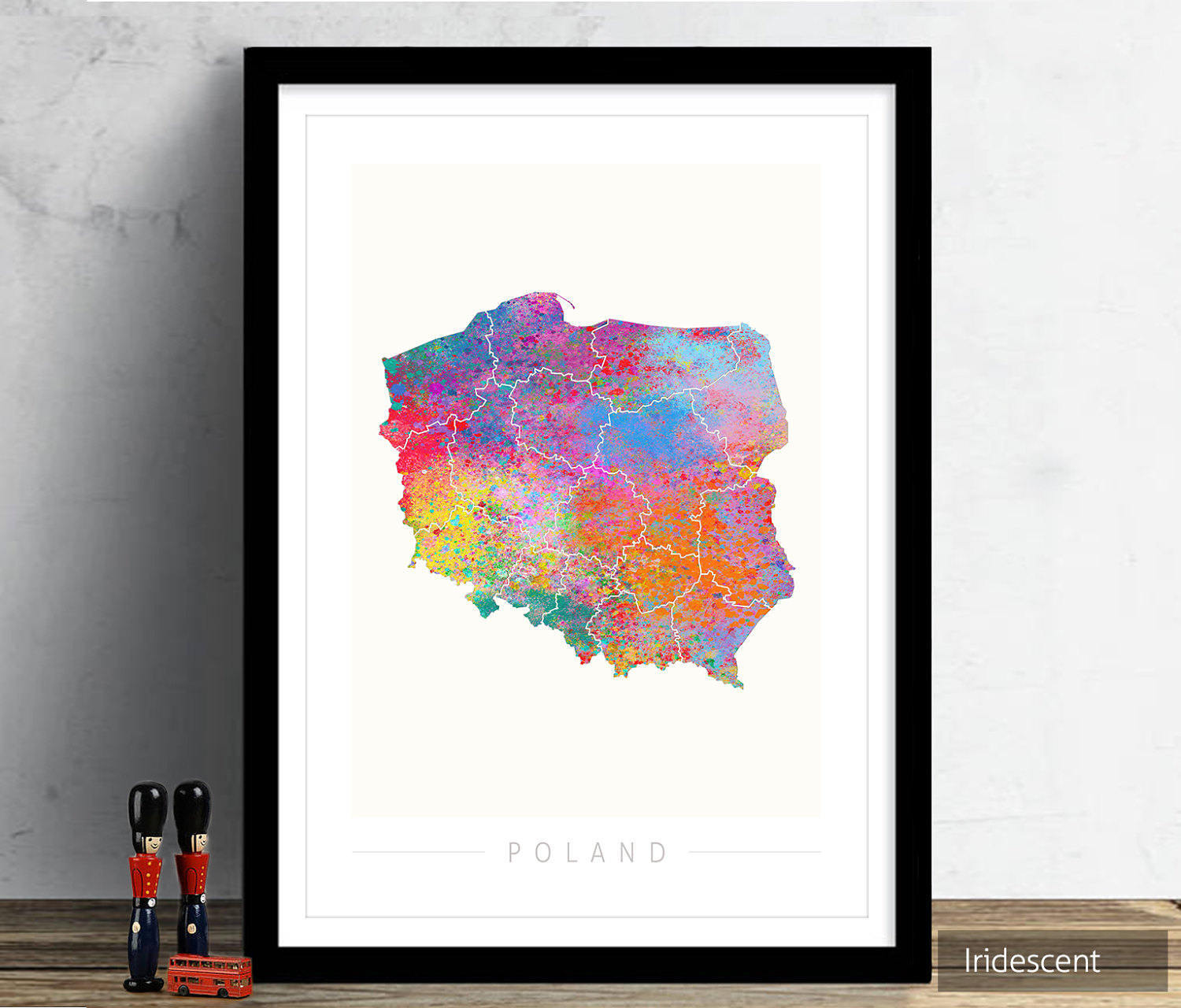 Poland Map Country Map of Poland Art Print Watercolor | Etsy