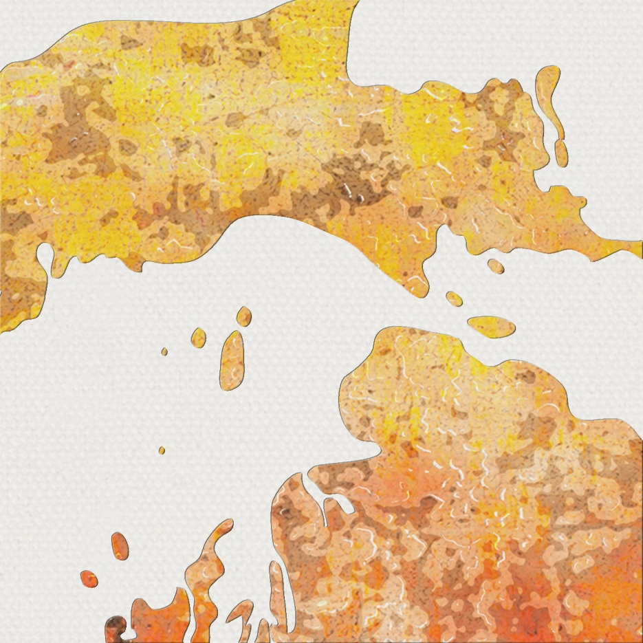 Michigan Map State Map of Michigan Art Print Watercolor - Etsy