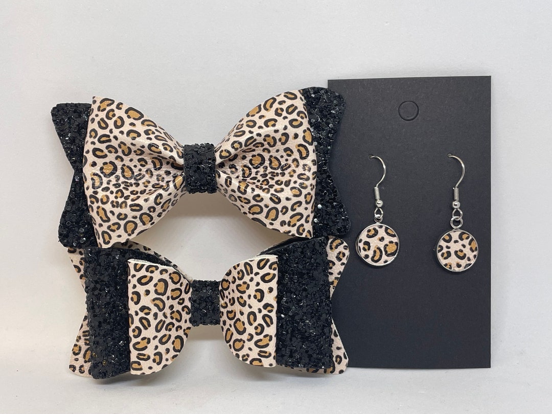 Leopard Bows - Etsy
