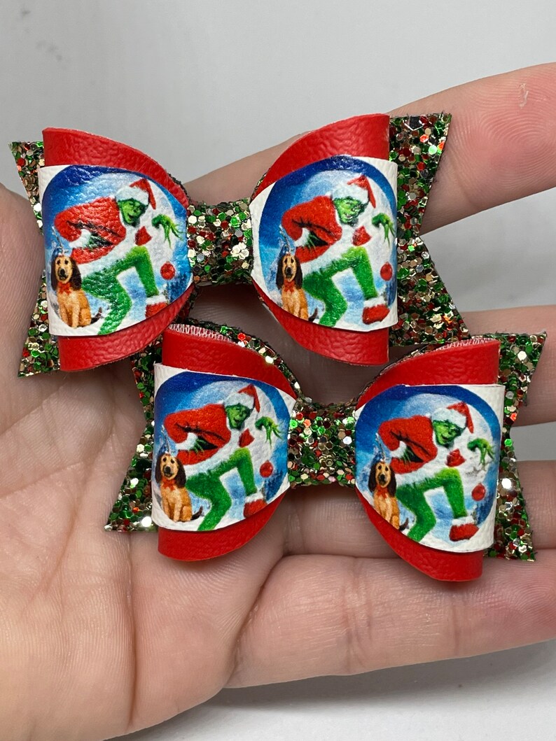 Grinch & Max Bow - Etsy