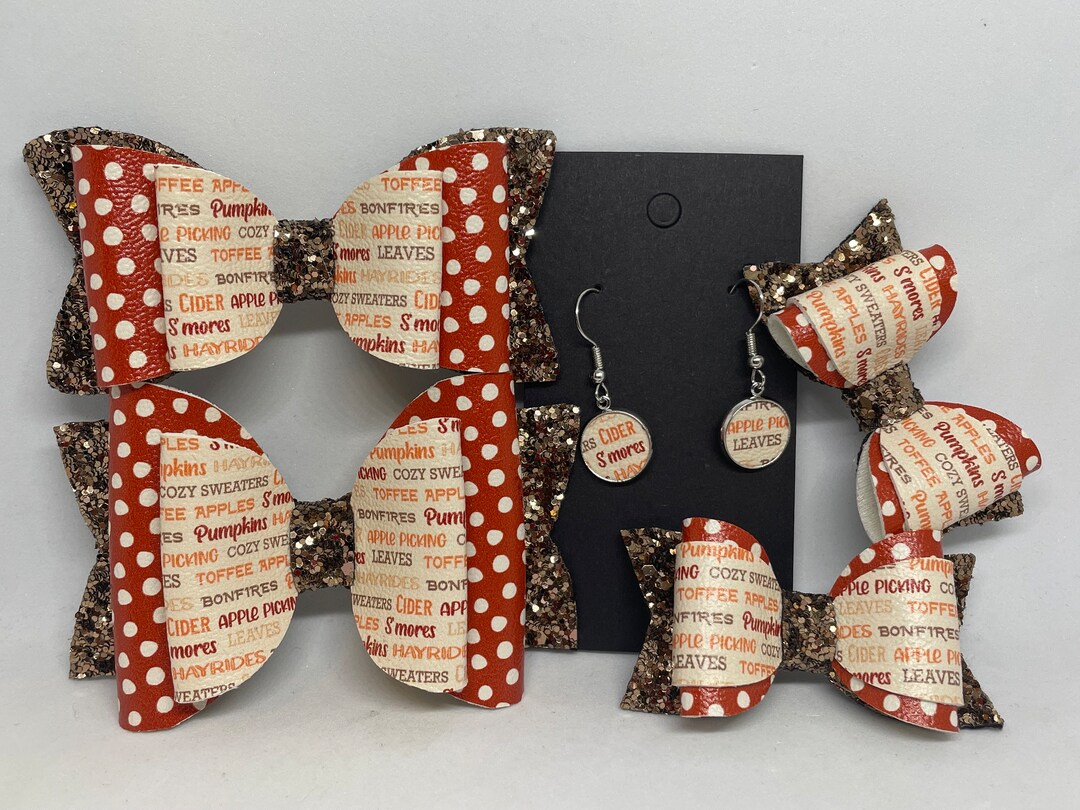 Fall Words Bows - Etsy