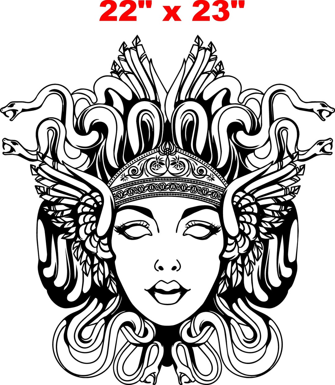 Medusa Large Vinyl Decal Sticker 22"x23" - Etsy
