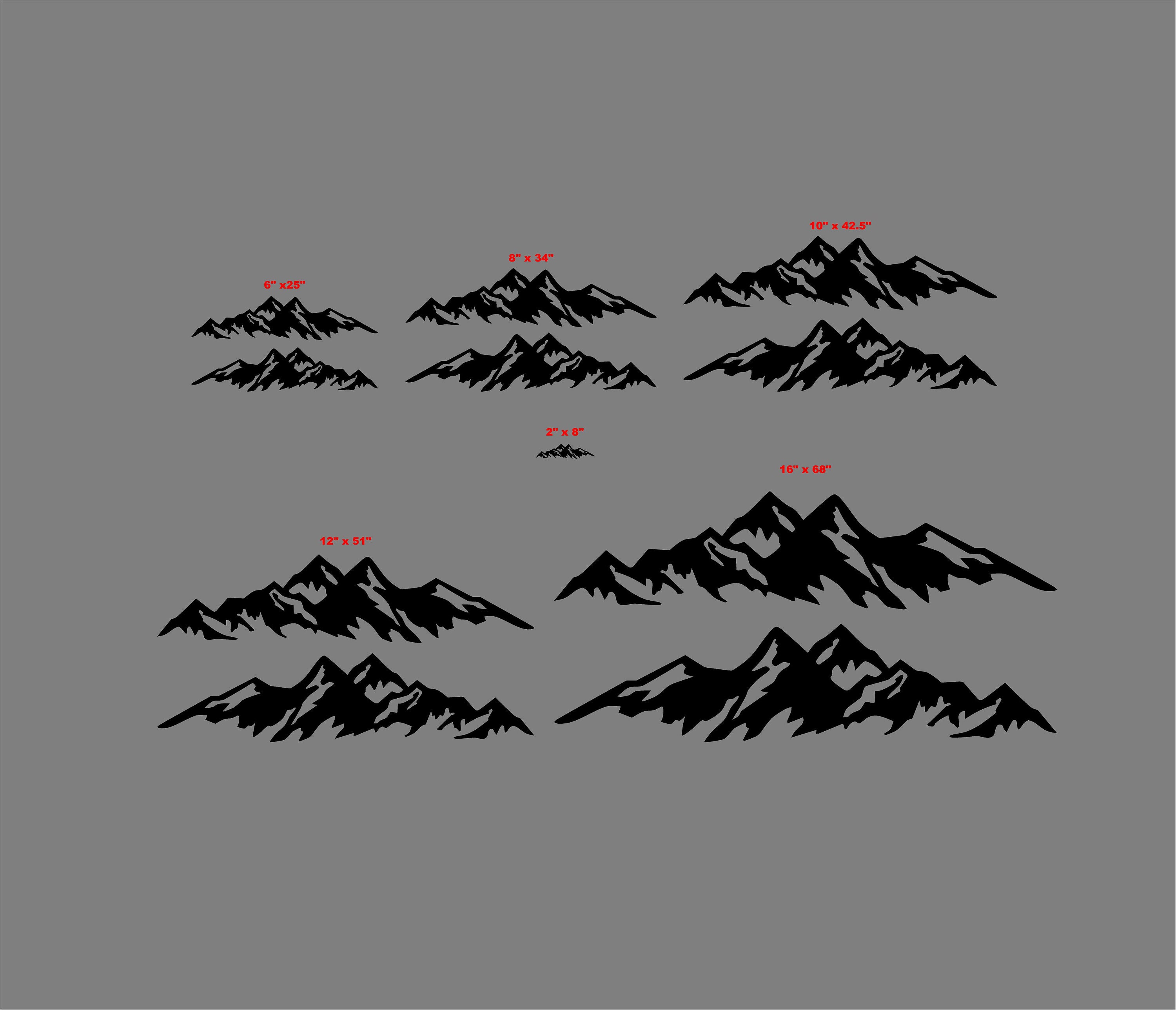 Mountainscape Sticker for Laptop Car Truck off Road RV - Etsy