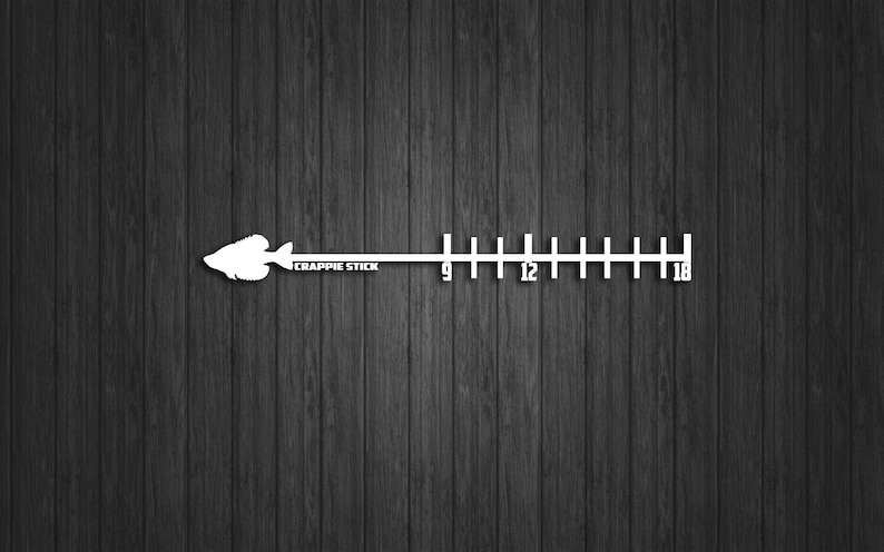 The Crappie Stick - Fish Ruler Decal - Etsy