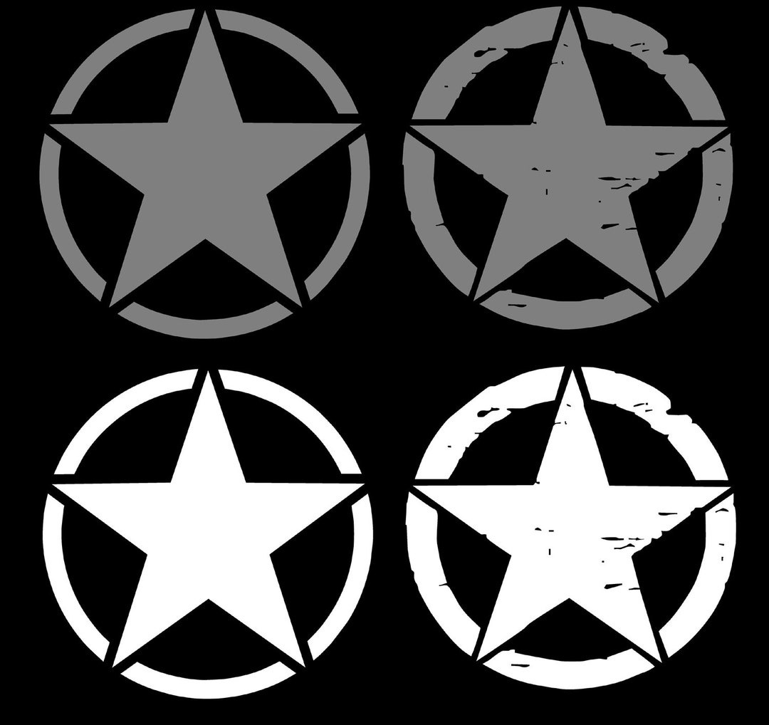 Large 20"x20" Army Star Sticker for Hood Regular or Distressed - Etsy