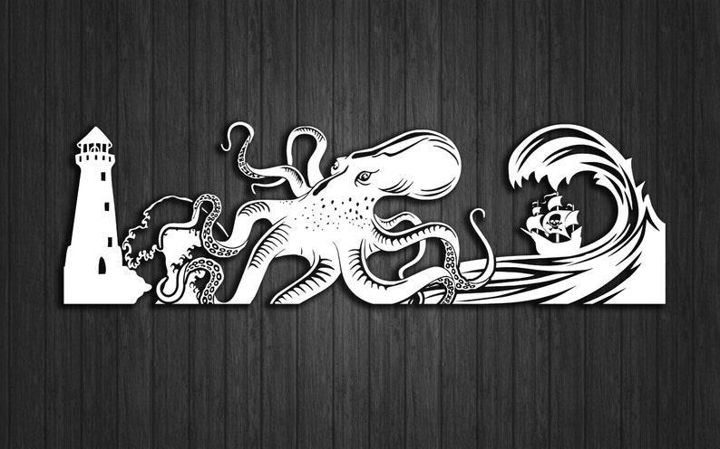 Kraken / Wave / Lighthouse Decal 4 Door - Etsy