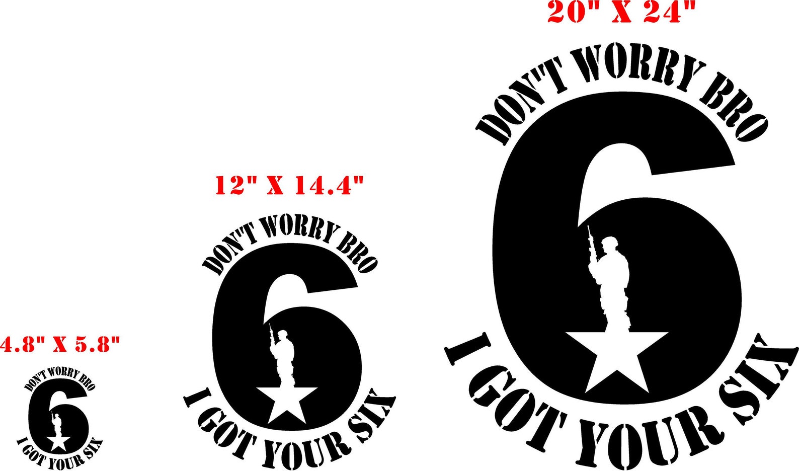 Don't Worry Bro I Got Your Six Sticker - ;IGY6 - Etsy