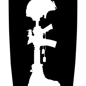 Large Fallen Soldier Battlefield Cross Hood Sticker 23"x36" - Etsy