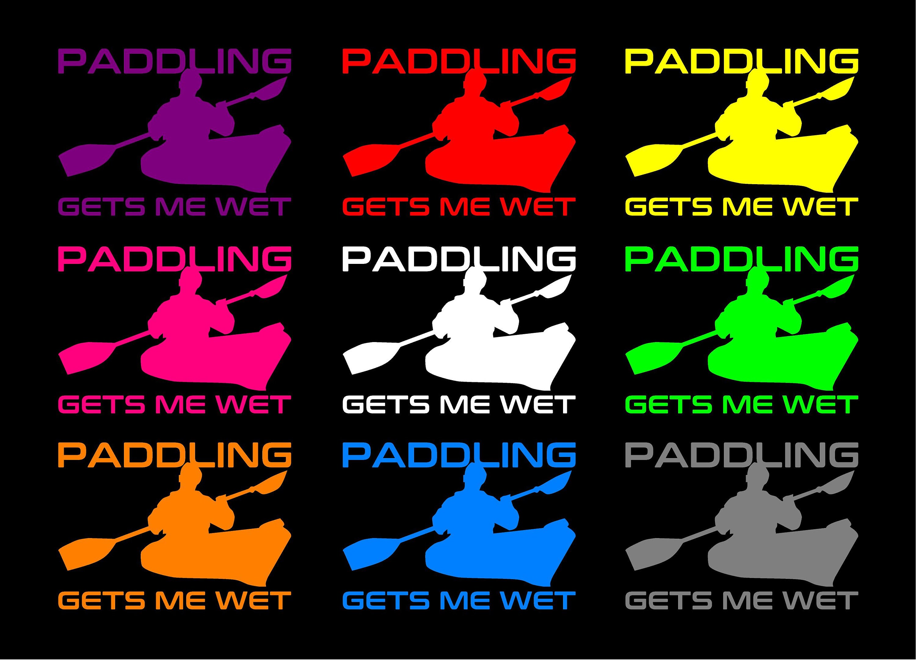 Kayak Sticker paddling Gets Me Wet - Etsy