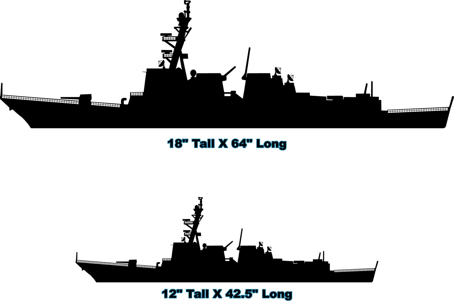 Extra Large Navy Ship Vinyl Decal Graphics Package - Pair - Etsy
