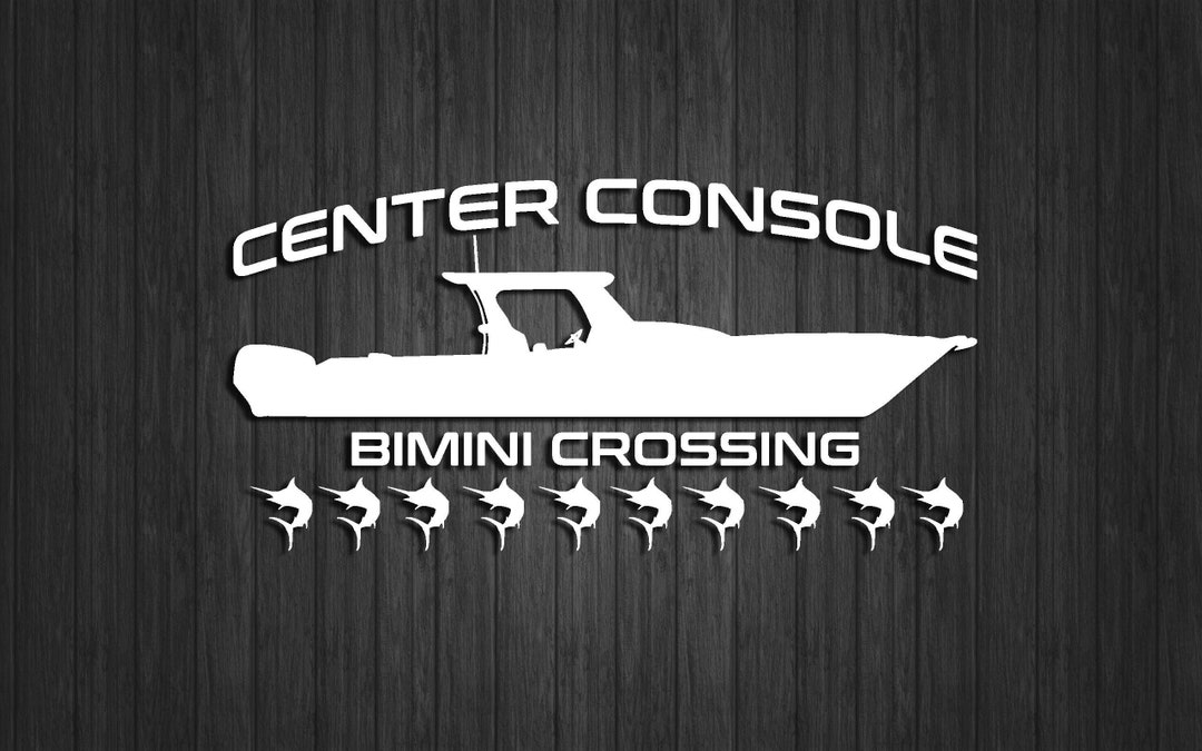 Center Console Bimini Crossing - Vinyl Boat Decal - Etsy