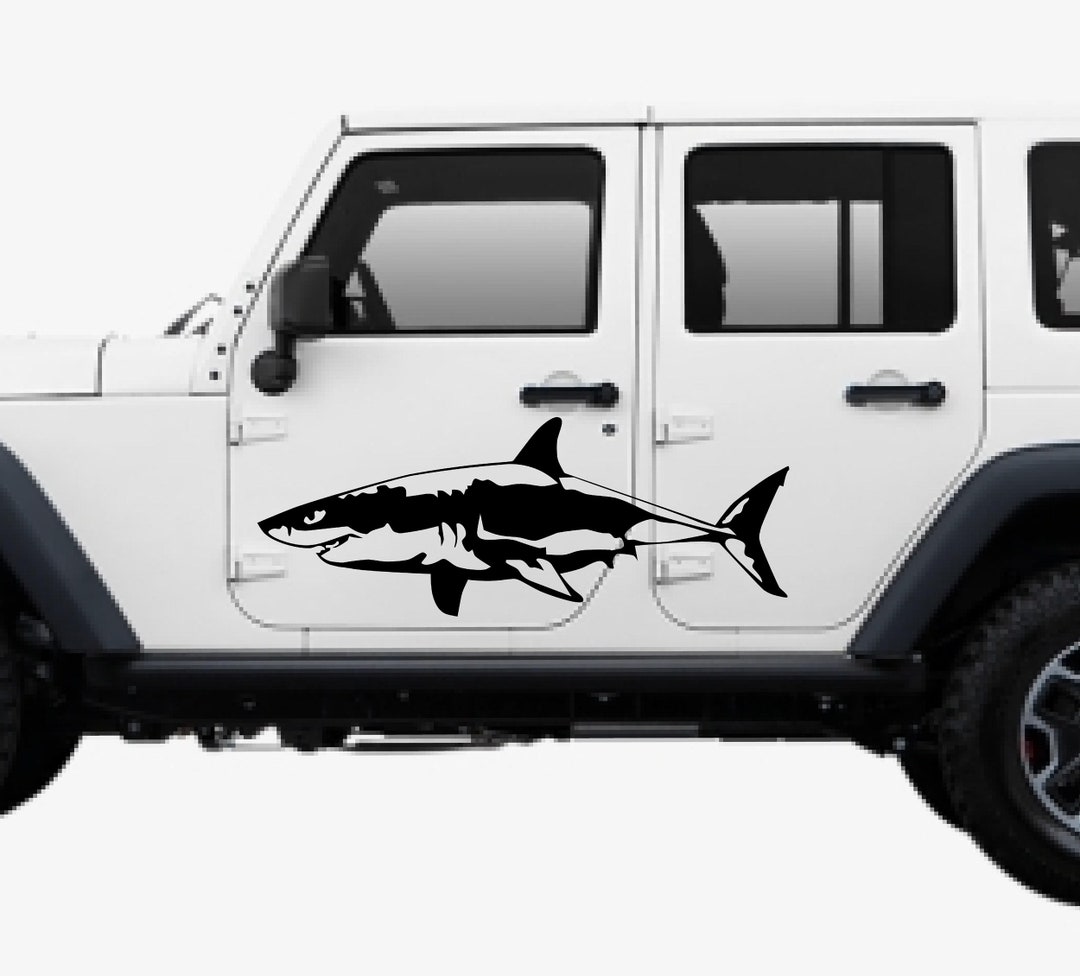 Extra Large Shark Graphic Decal - Etsy