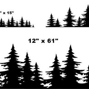Treeline Vinyl Sticker Decal - Etsy