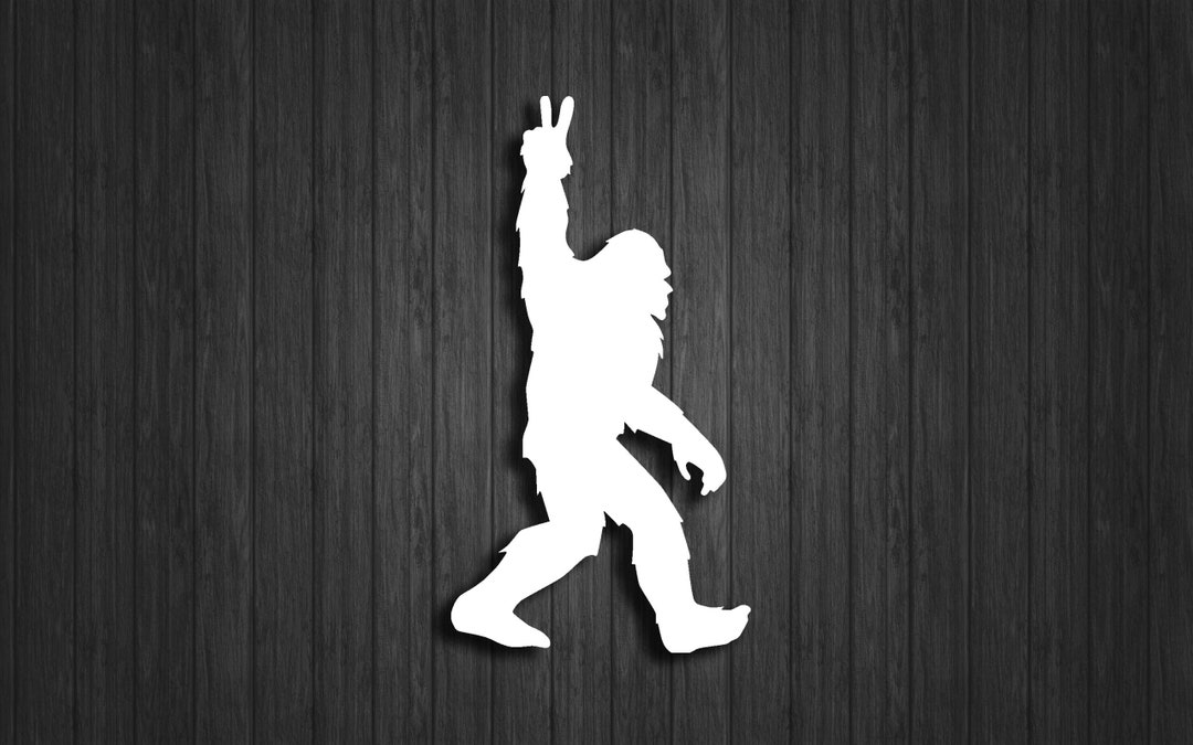 Bigfoot Peace Sign Vinyl Decal - Etsy