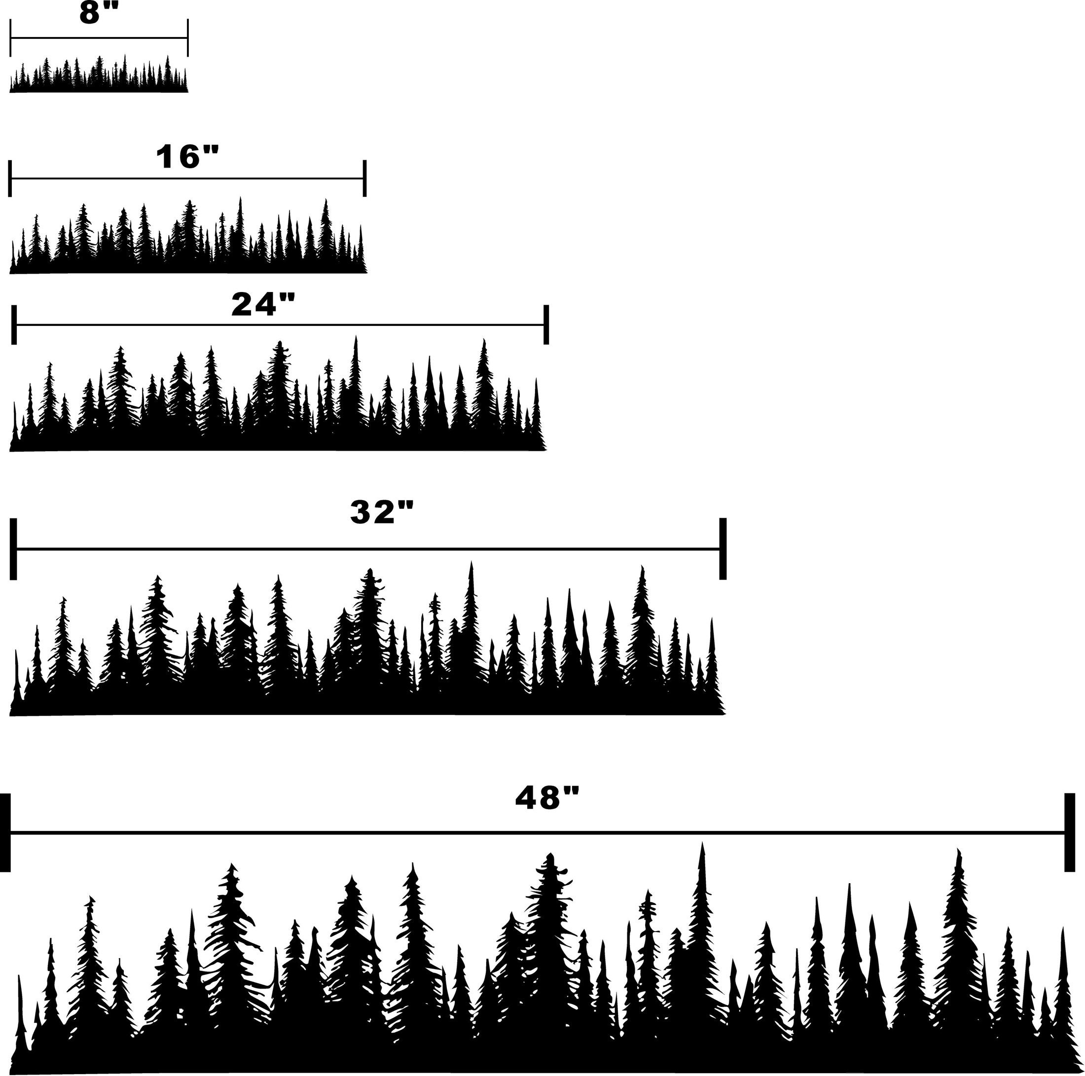Treeline Vinyl Sticker Decal Car / Truck/ Rv / SUV / off | Etsy