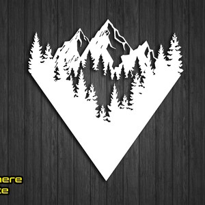 Large Rv/camper Decal Triangle Treeline and Mountains - Etsy