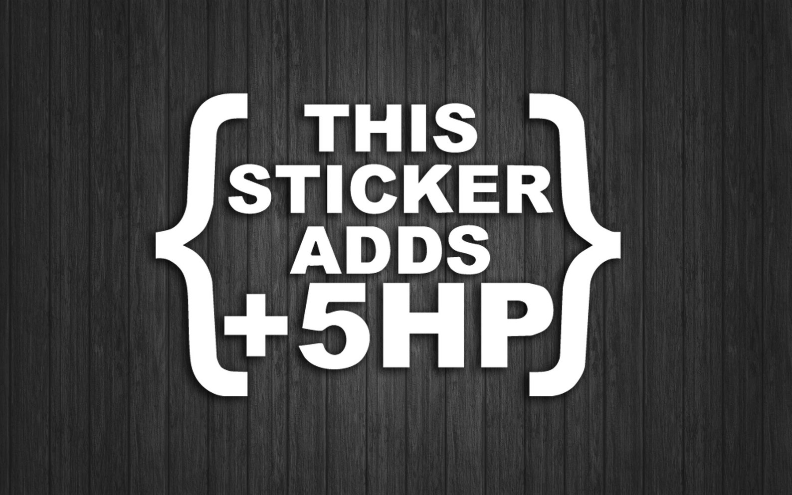 This Sticker Adds 5 Horse Power - Vinyl Decal 5" X 8" - Etsy