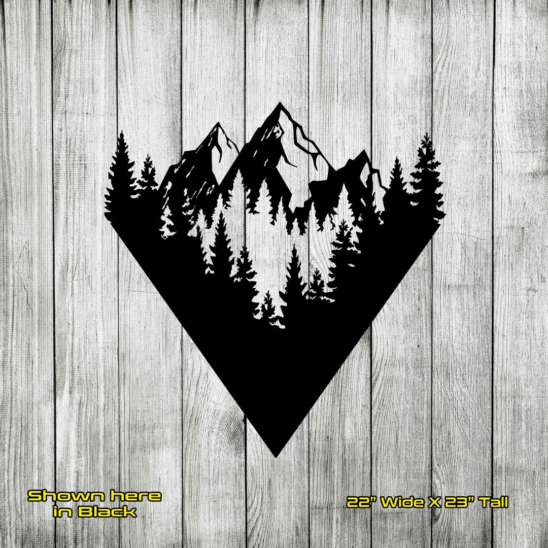 Large Rv/camper Decal Triangle Treeline and Mountains - Etsy