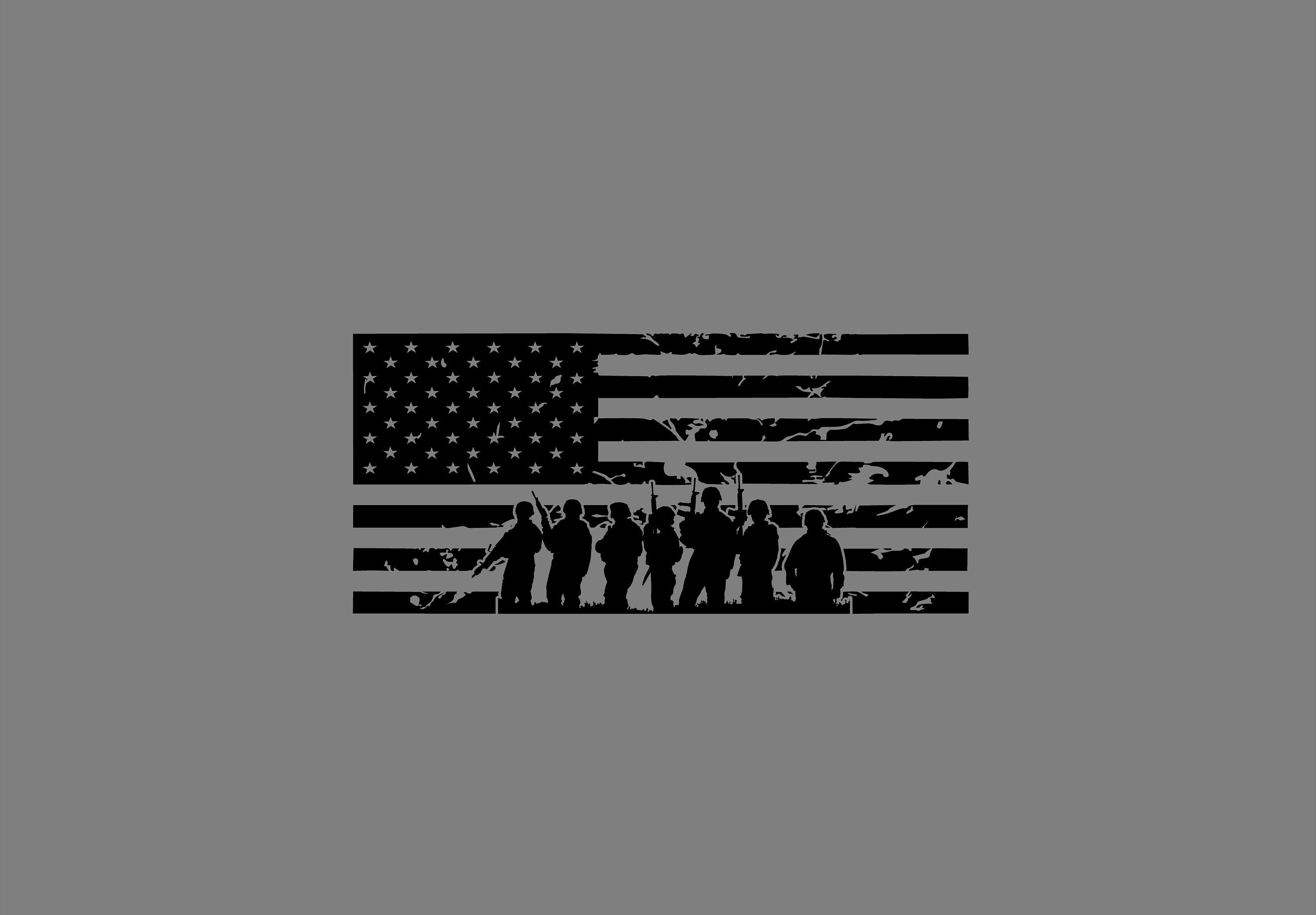 Military Tribute Distressed American Flag Sticker Set - Etsy
