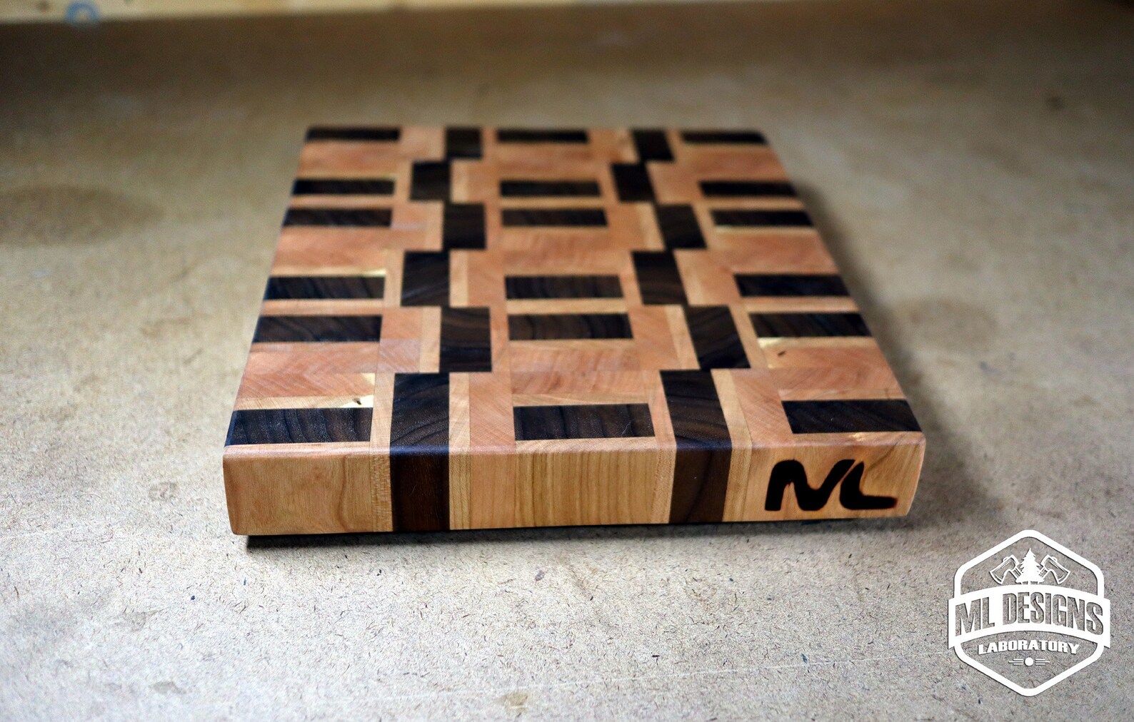 Walnut, Maple, & Cherry END GRAIN Cutting Board - Etsy
