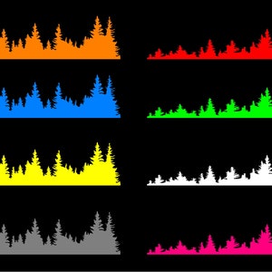 Treeline Vinyl Decal Graphic - Etsy