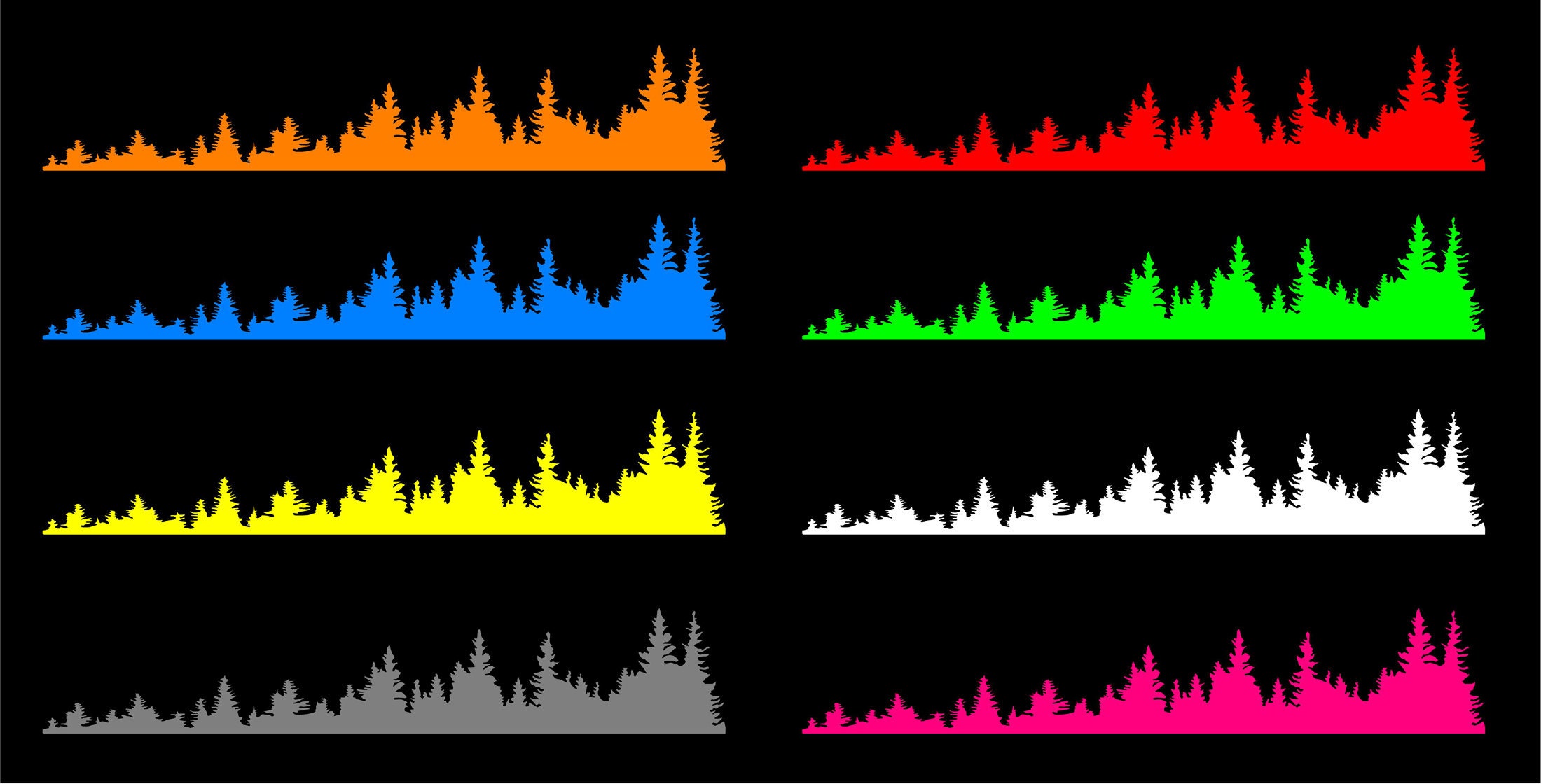 Treeline Vinyl Decal Graphic - Etsy