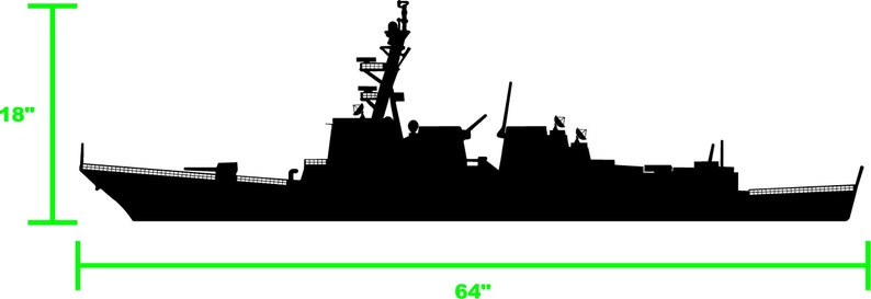 Extra Large Navy Ship Vinyl Decal Graphics Package - Pair - Etsy