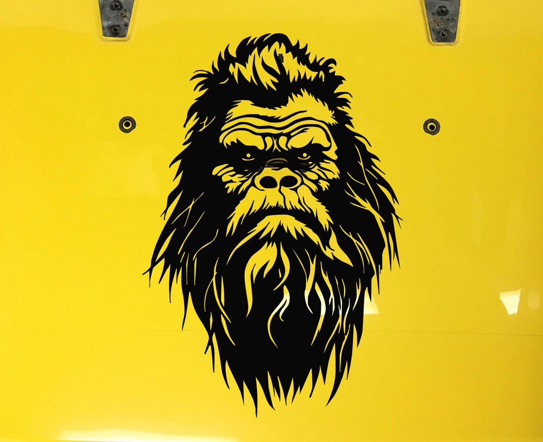 Large Sasquatch Decal in Matte Black - Etsy