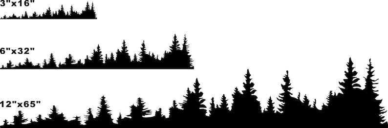 Treeline Vinyl Decal Graphic - Etsy