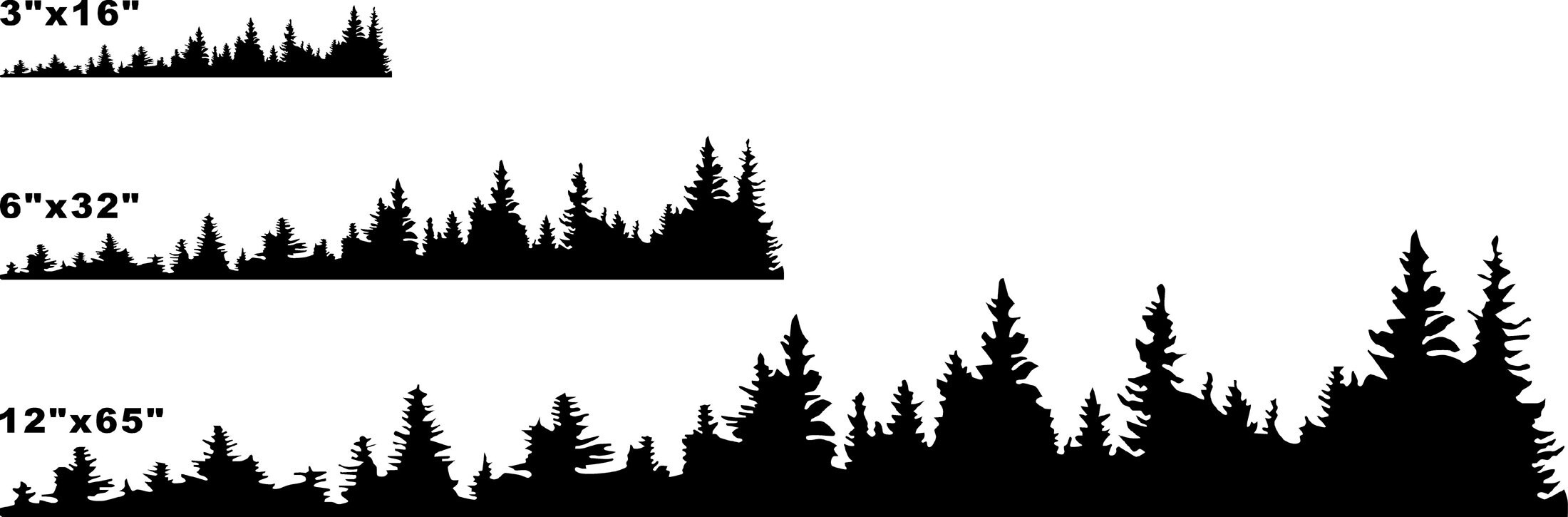 Treeline Vinyl Decal Graphic - Etsy