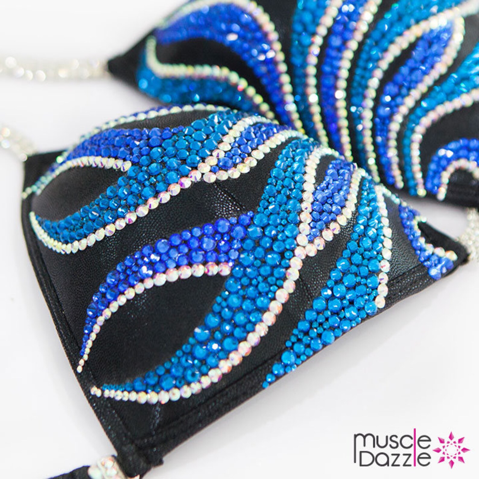 Blue on Black Figure Suit FS308 - Etsy