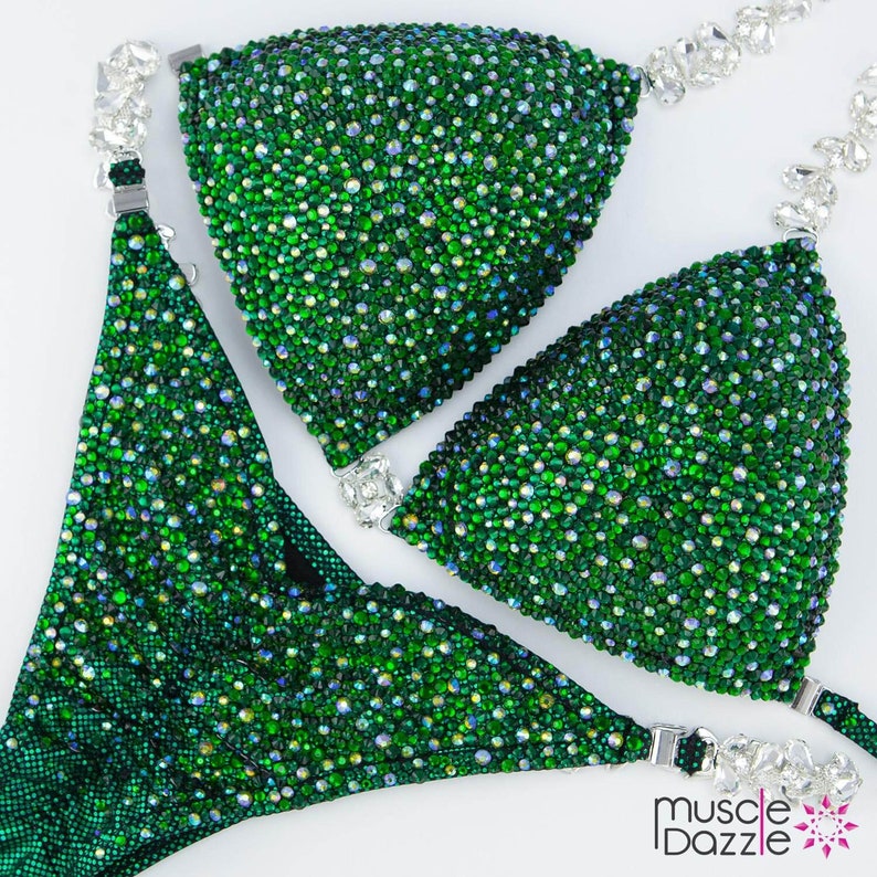 Emerald Green Competition Bikini CB686 | Etsy