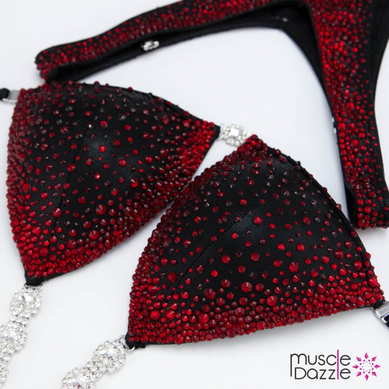 Black and Red Figure Competition Suit FS448 - Etsy