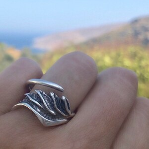 Wing Ring Silver Wing Ring Angel Wing Ring Adjustable - Etsy