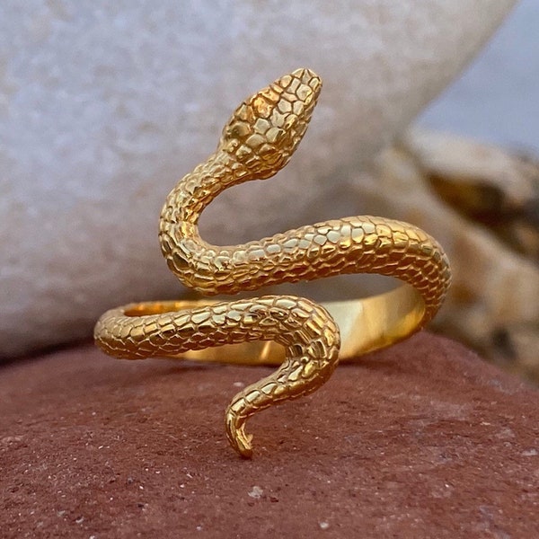 Gold Snake Ring - Etsy