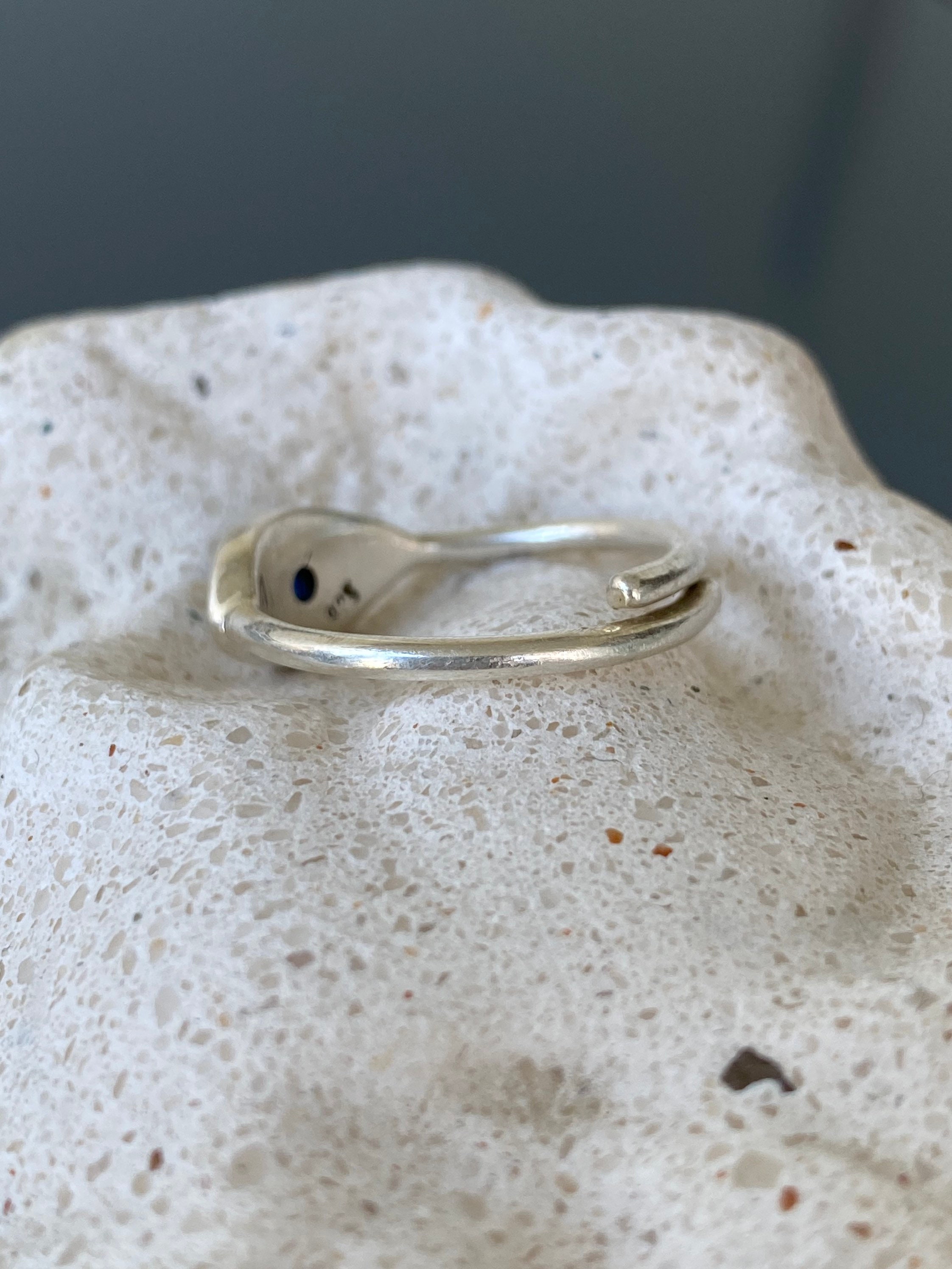 Evil Eye Ring Blue Gem Silver Ring Blue Gemstone Ring Eye | Etsy