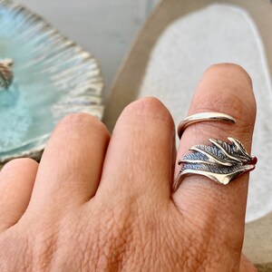 Wing Ring Silver Wing Ring Angel Wing Ring Adjustable - Etsy