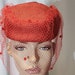Red Woven Straw Hat With Netting - Etsy
