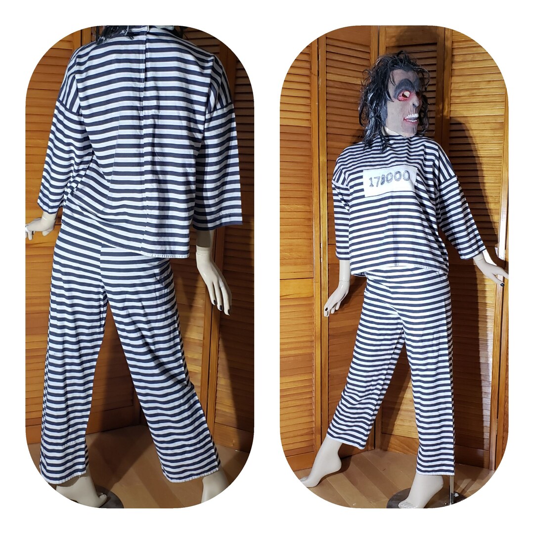Vintage Convict Halloween Costume Jail Outfit Prisoner - Etsy