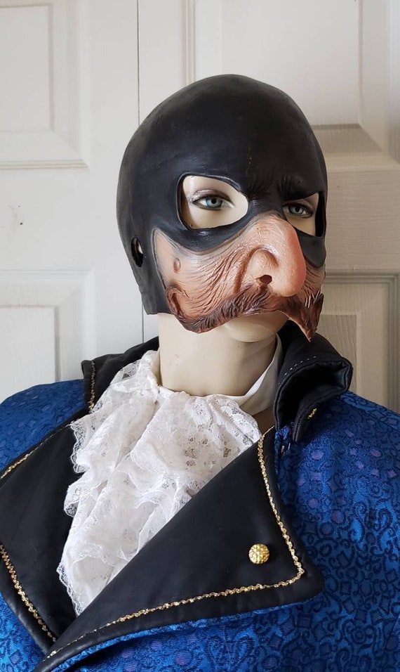 latex pirate half mask - Gem